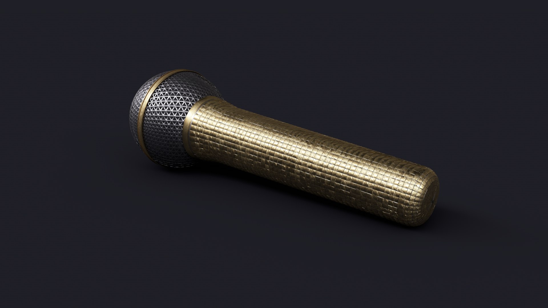 3D Golden Microphone Model - TurboSquid 1812226