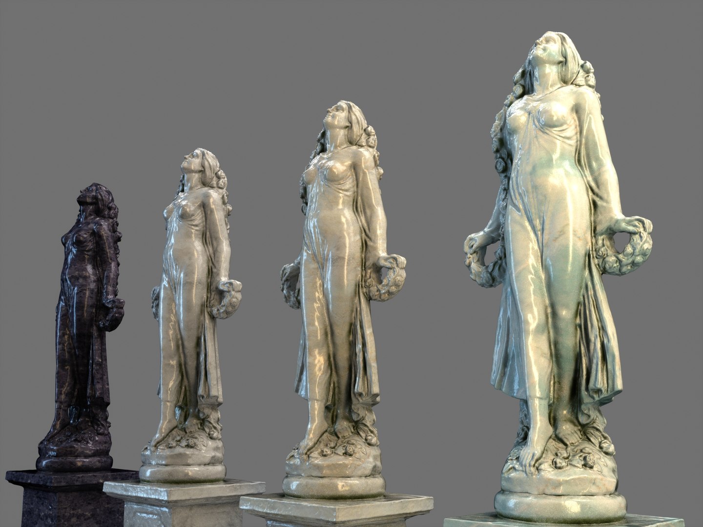 3D Classic Marble Sculpture Mega - TurboSquid 1538614
