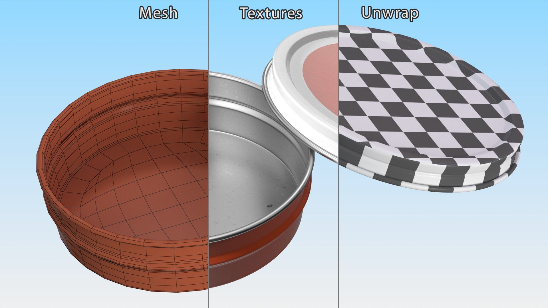 Red Caviar Empty Metal Can 3D Model - TurboSquid 2378290