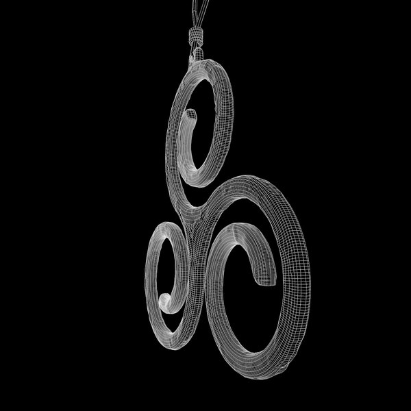 3d model of triskel jewelry pendant
