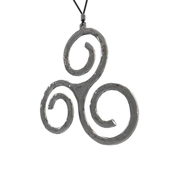 3d model of triskel jewelry pendant