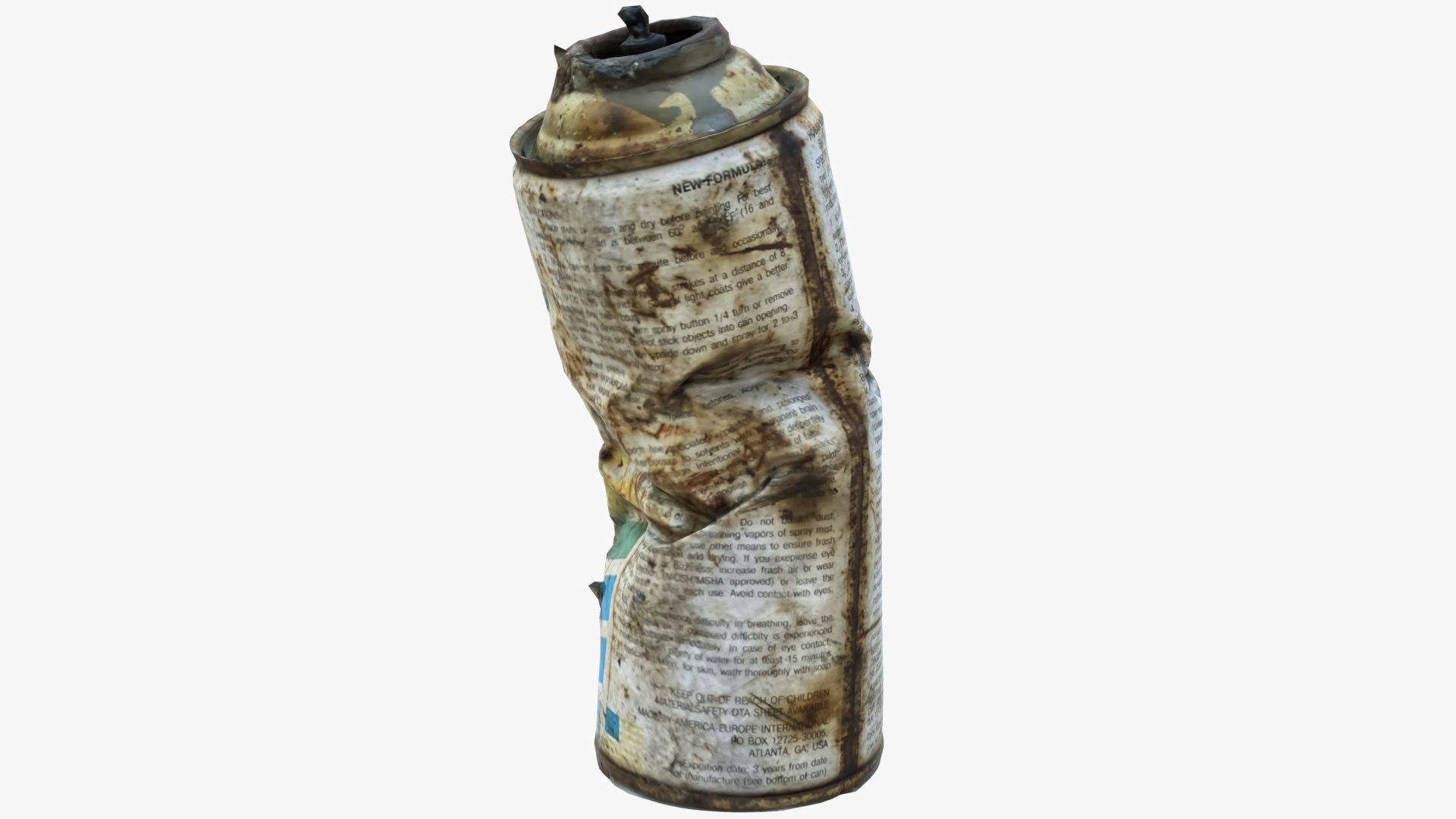 3D Old Rust Aerosol Can 4 Scan 3D Model - TurboSquid 1741529