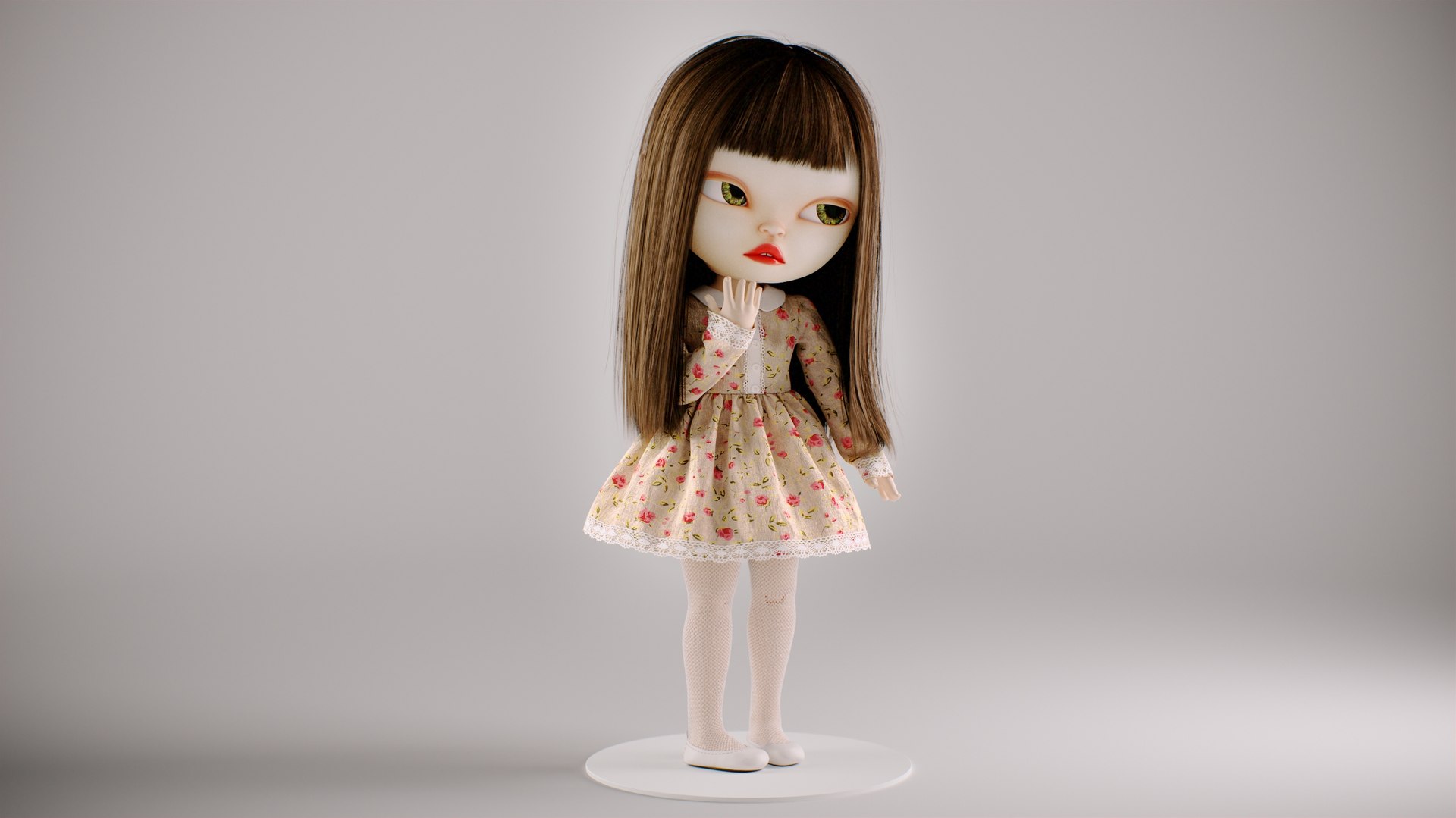 3D Olivia Doll In Dress Pose 02 - TurboSquid 1904651