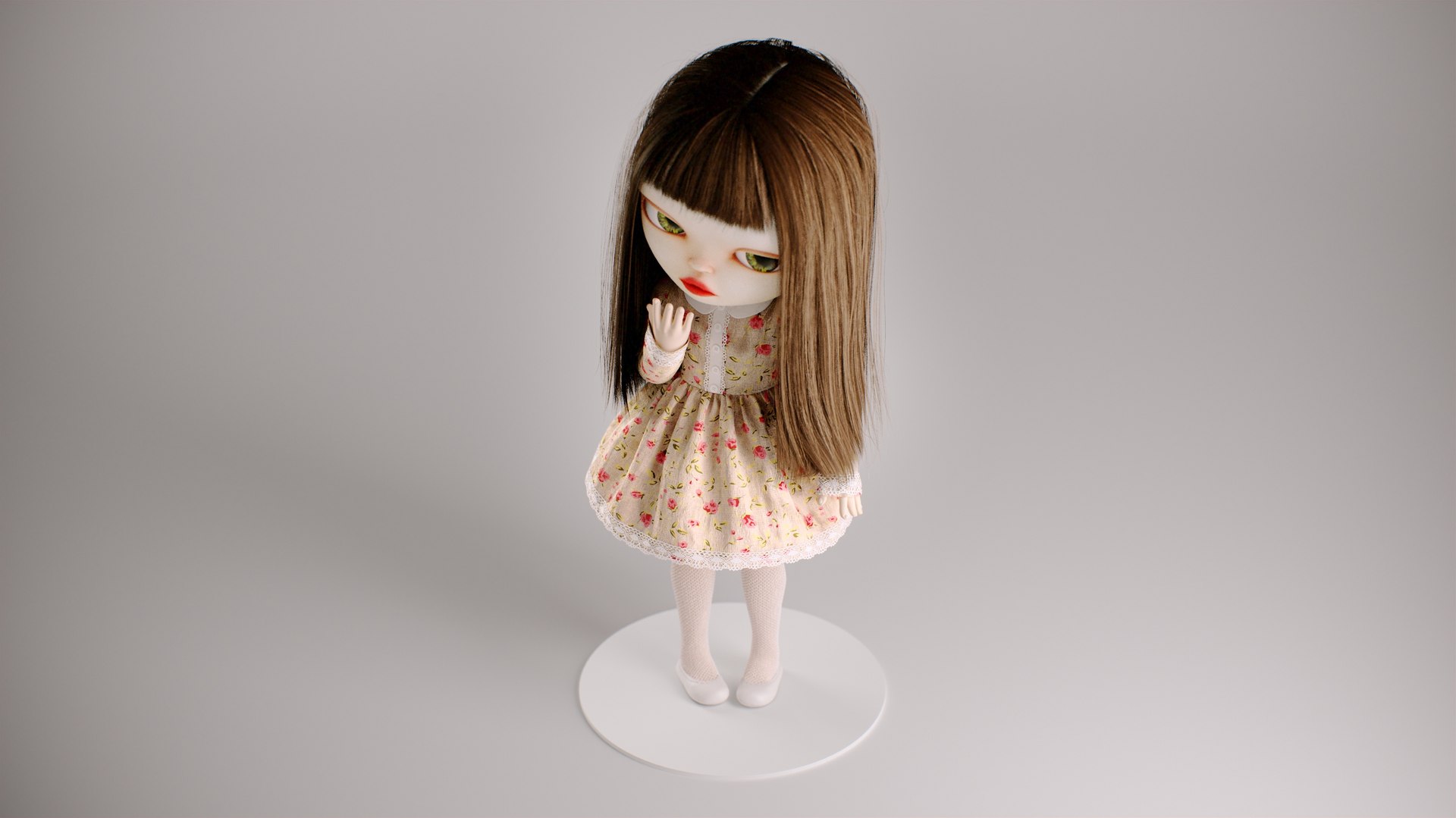 3D Olivia Doll In Dress Pose 02 - TurboSquid 1904651