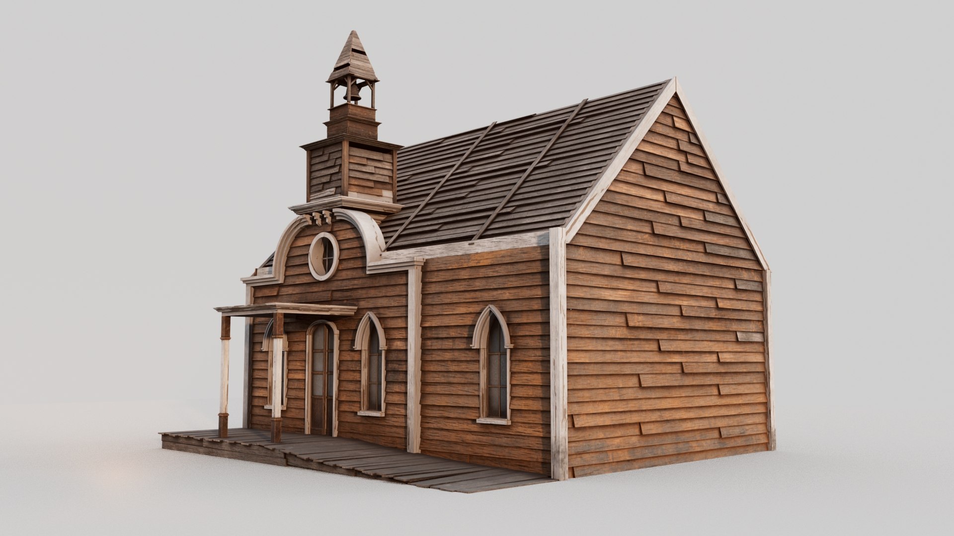 Western Church 3D Model - TurboSquid 2138449