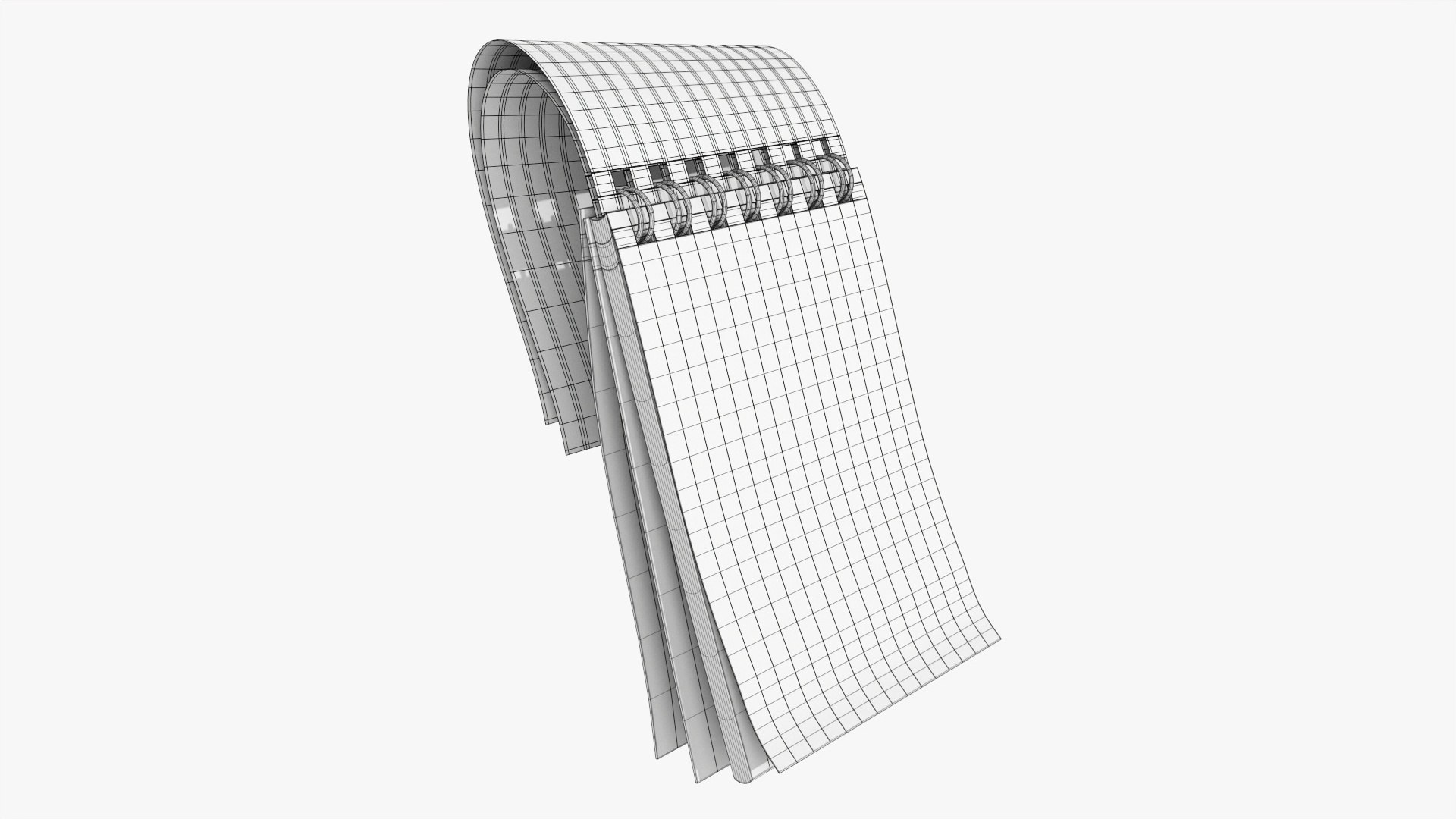 3D Notebook with spiral 01 flipped v2 model - TurboSquid 1715911