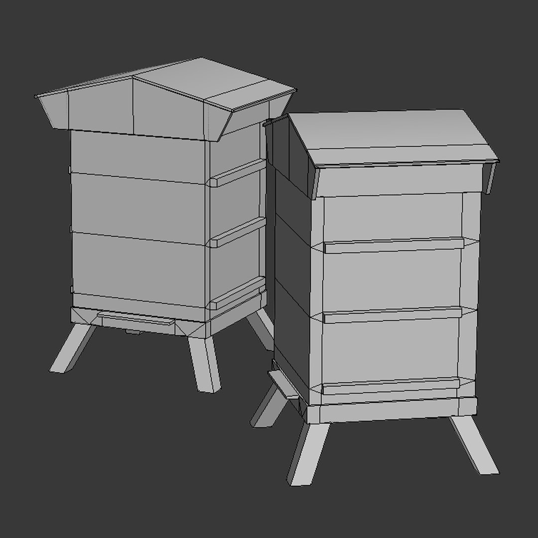 Beehive Hive Bee 3d Model