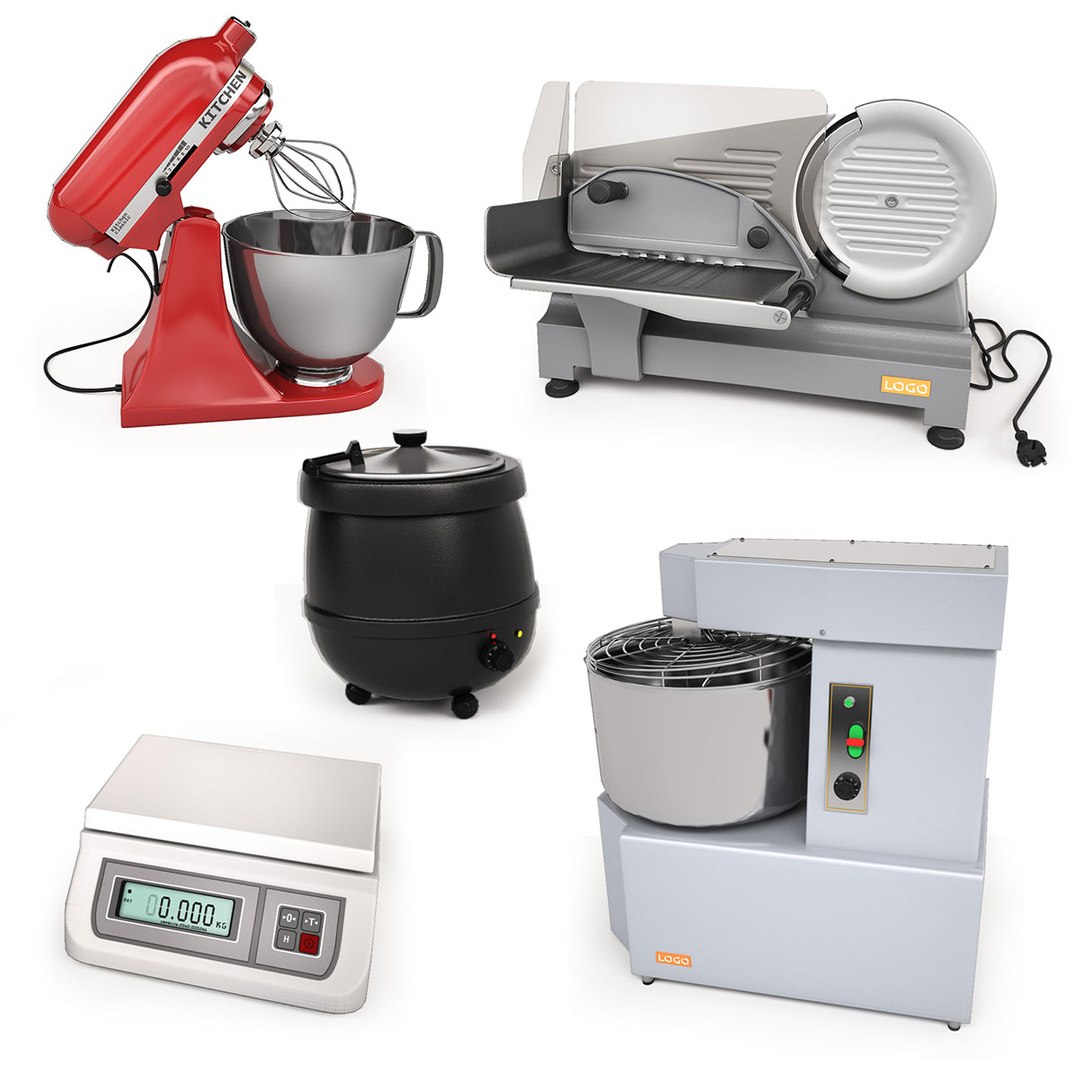 Set Kitchen Equipment 3d Model