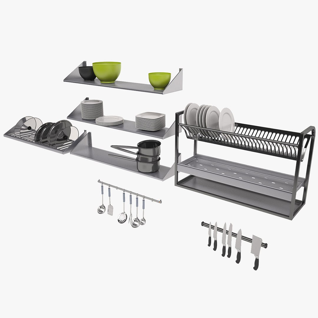 Set Kitchen Equipment 3d Model