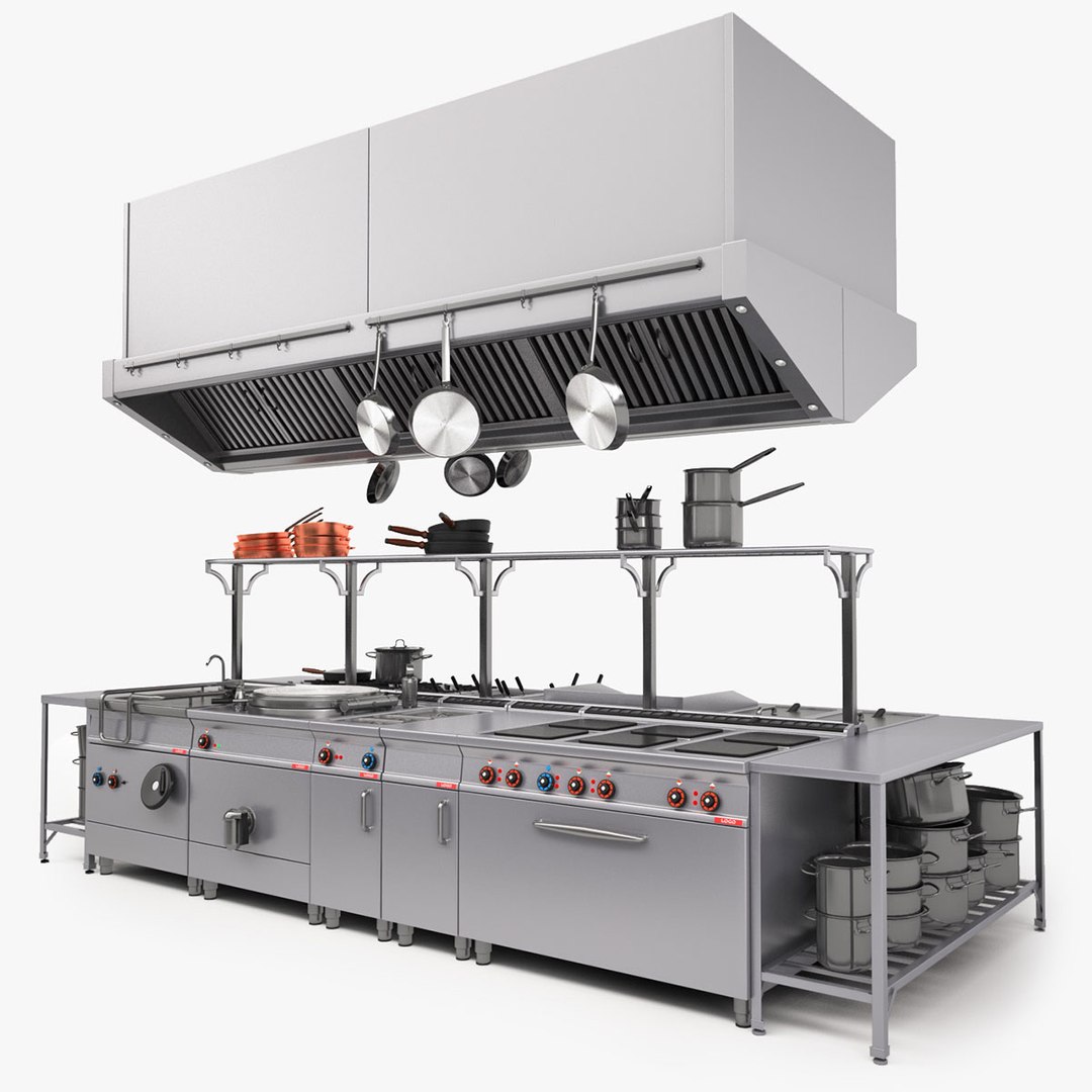Set Kitchen Equipment 3d Model