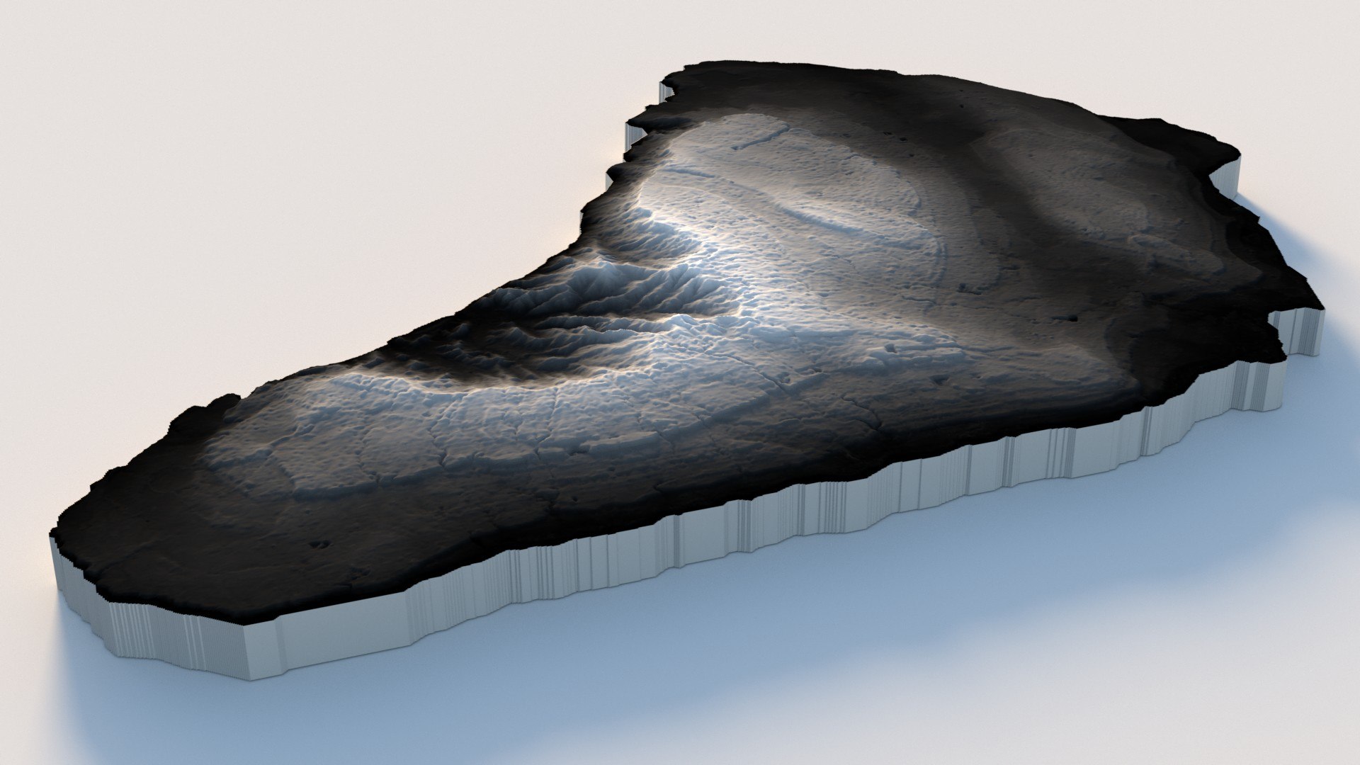 Barbados Terrain Map 3D Model - TurboSquid 2335444