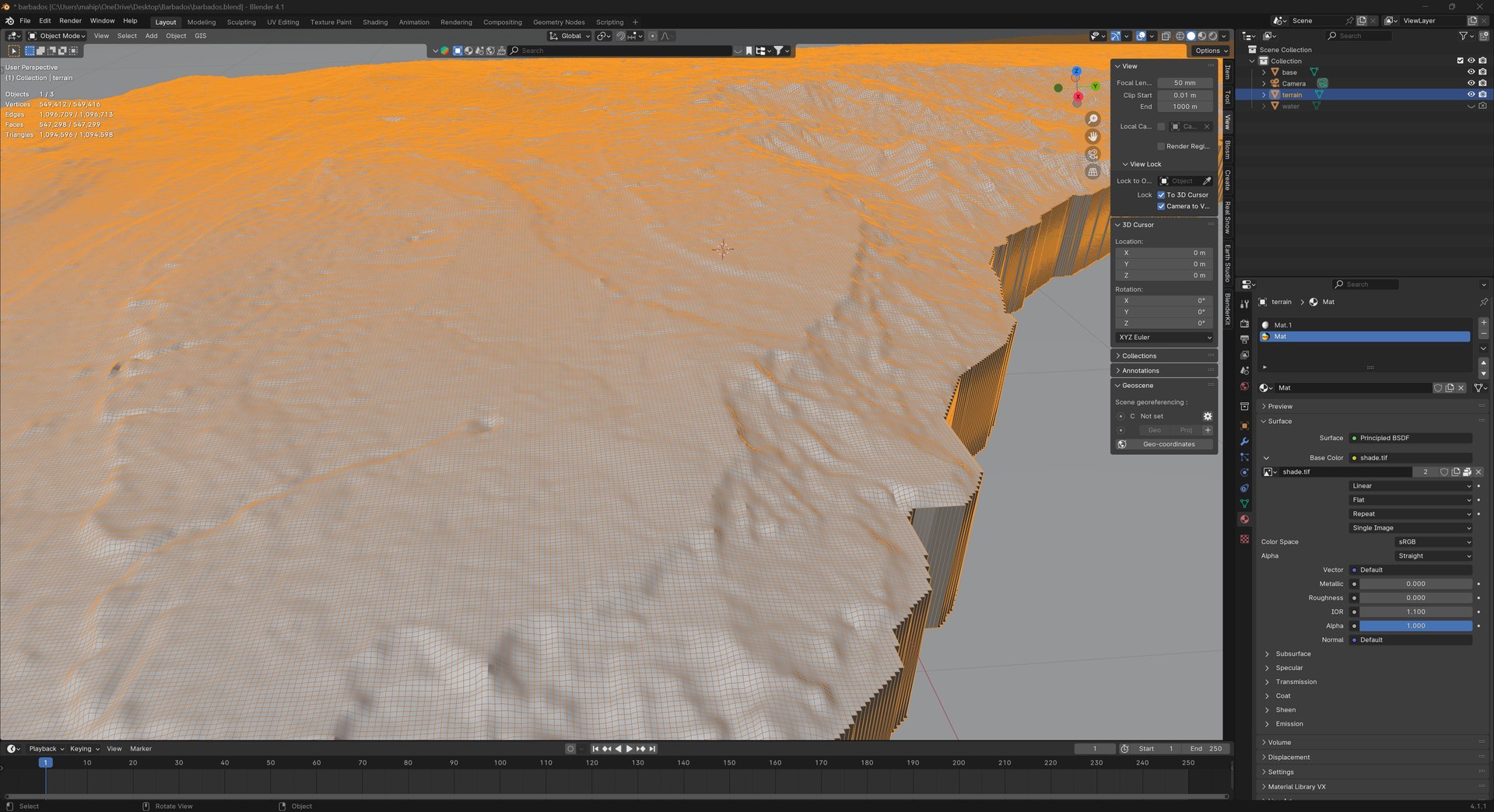 Barbados Terrain Map 3D Model - TurboSquid 2335444
