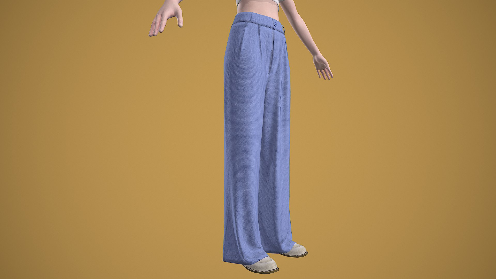 3D Long pants only - 1 piece model - TurboSquid 2066899