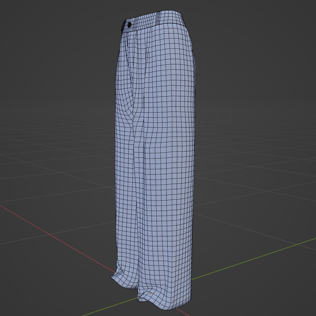3D Long pants only - 1 piece model - TurboSquid 2066899