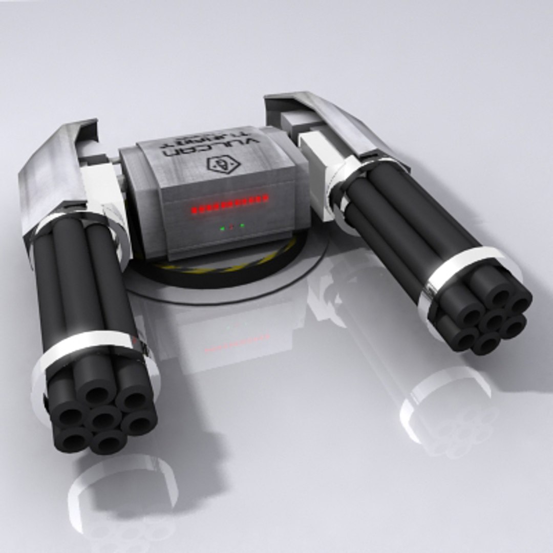 Machine Gun Turret 3d Model