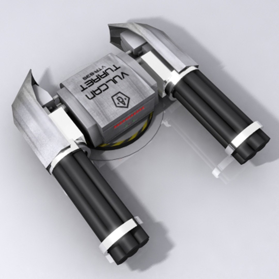 Machine Gun Turret 3d Model