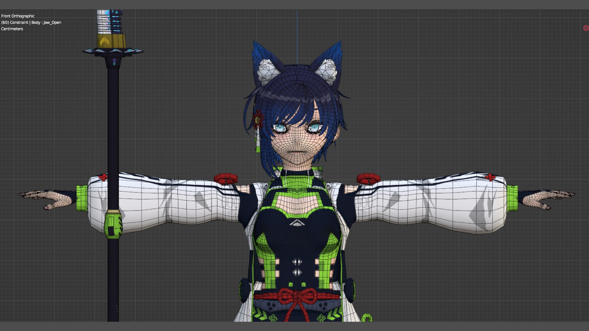 3D Anime Girl Codename Obsidian Fox - TurboSquid 2310468