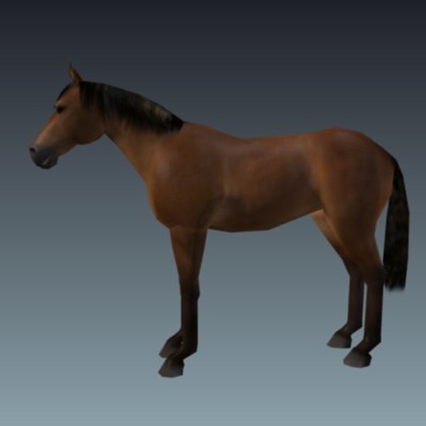 3D Blender horse fantasy farm