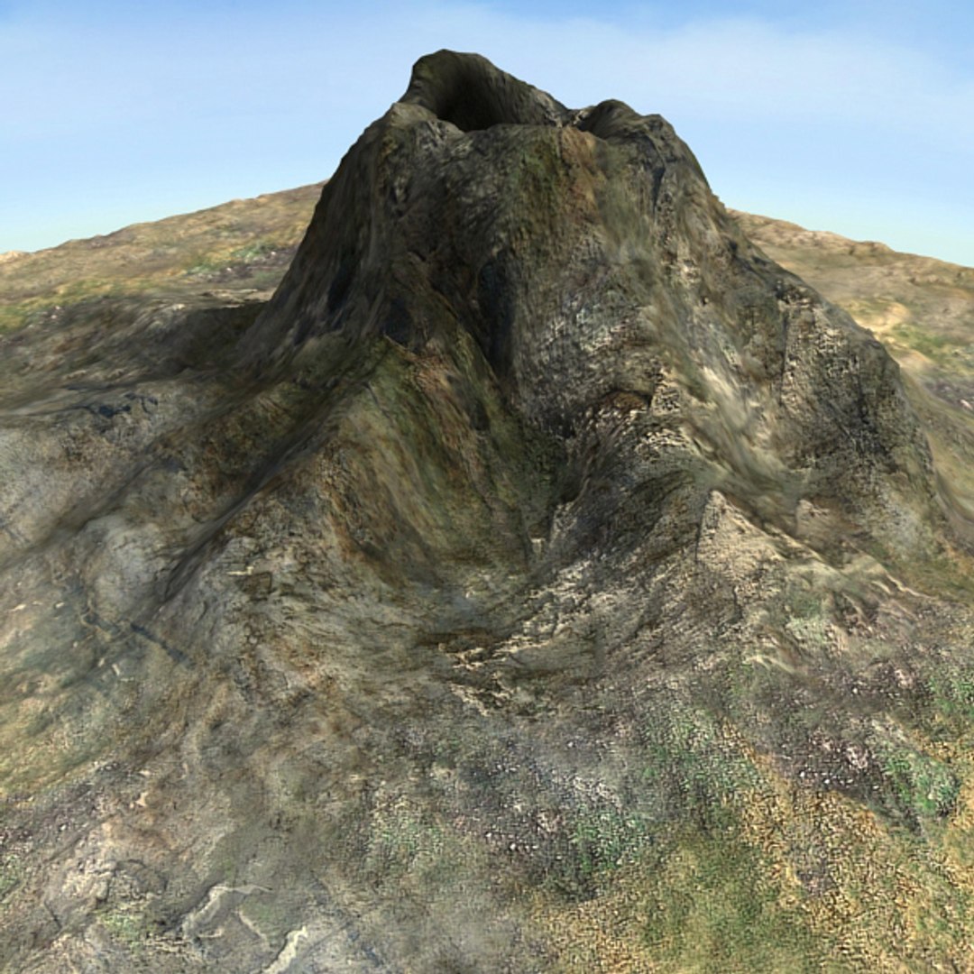 3d Volcano Landscape Scene Model