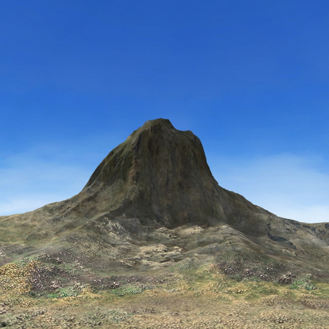 3d Volcano Landscape Scene Model