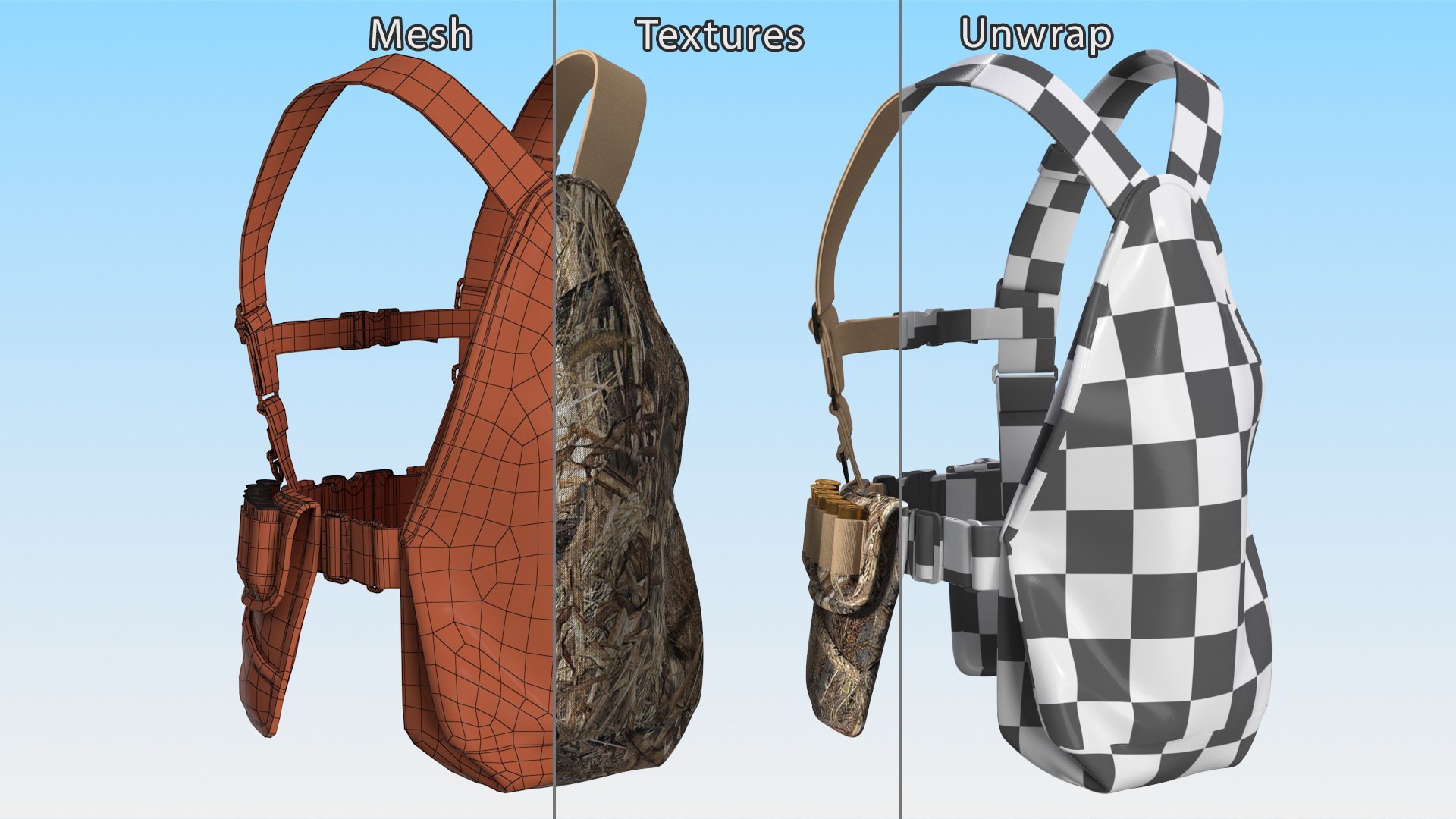 Strap Vest For Duck Hunting 3D Model - TurboSquid 1958278