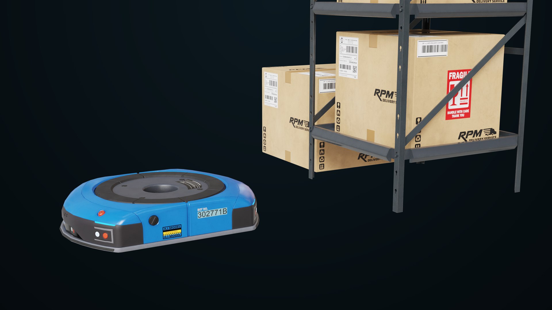 3D Warehouse Robot Generic All PBR Unity UE Textures - TurboSquid 2290559