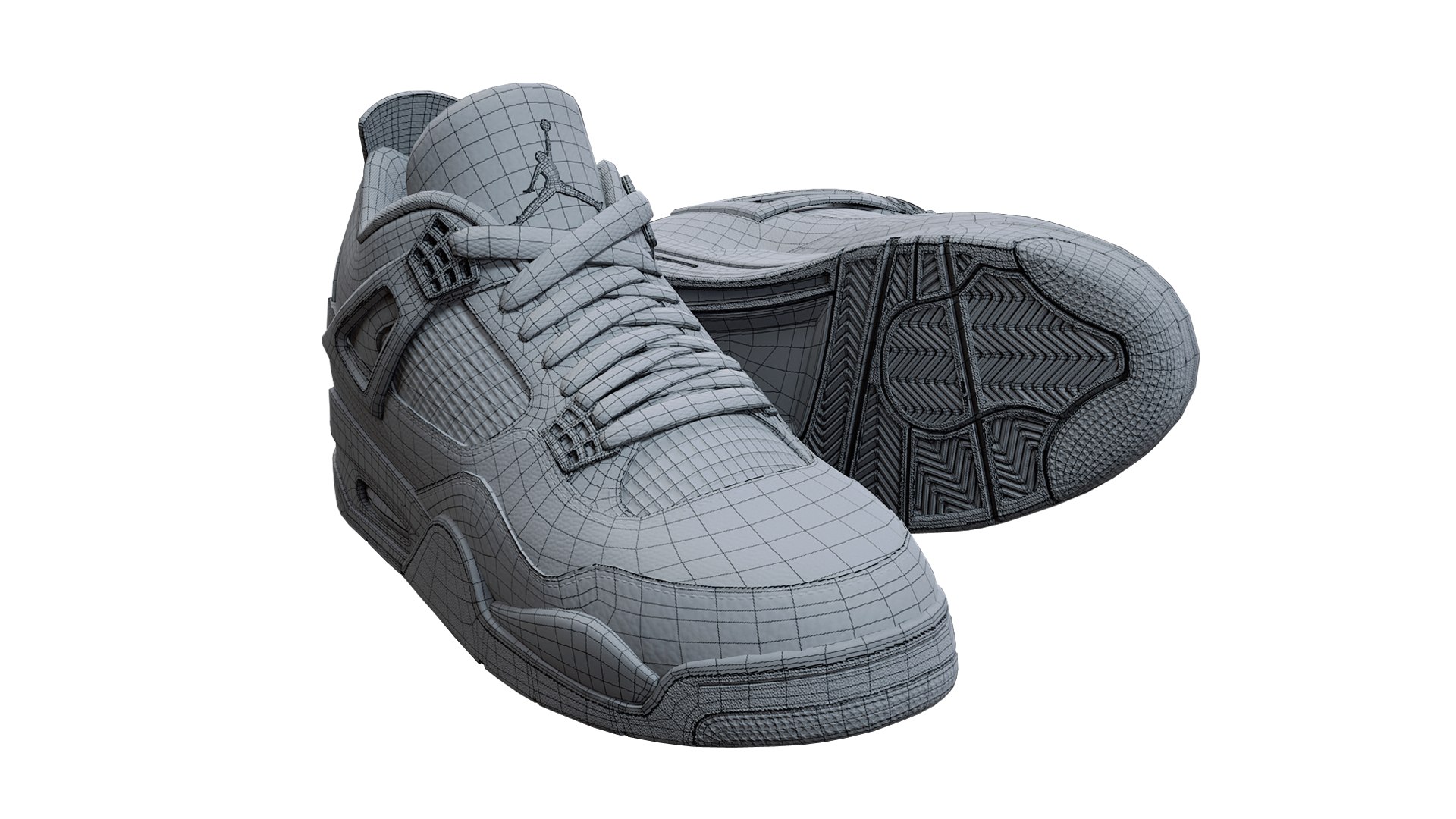 3D Model Air Jordan4-retro Sneaker-v1 - TurboSquid 2195127