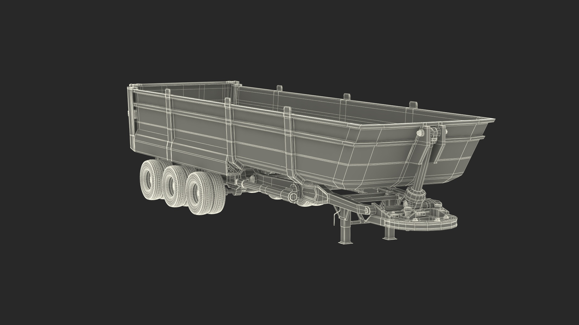 End Dump Trailer 3D Model - TurboSquid 2154480
