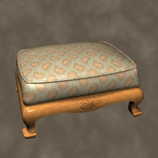 foot stool zipped 3d model