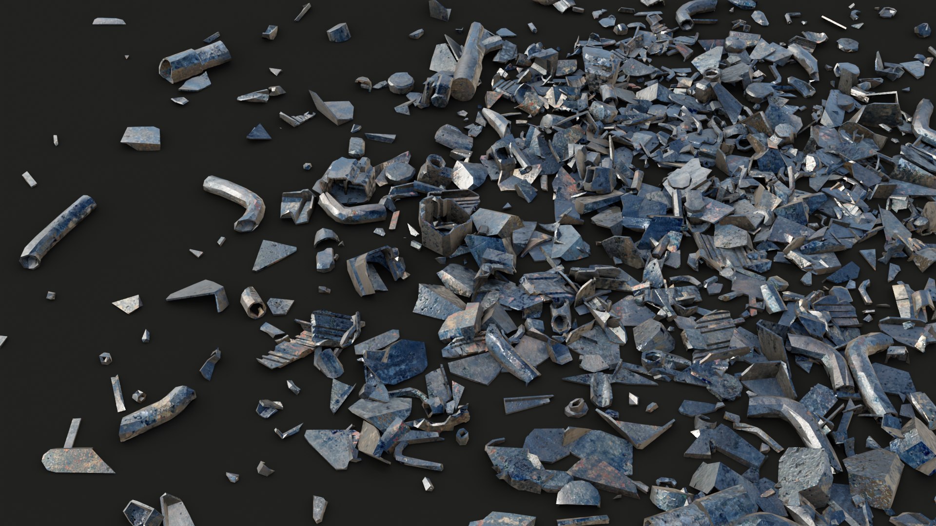 Animated Metal Explode Upward Sharp 3D Model - TurboSquid 1778135