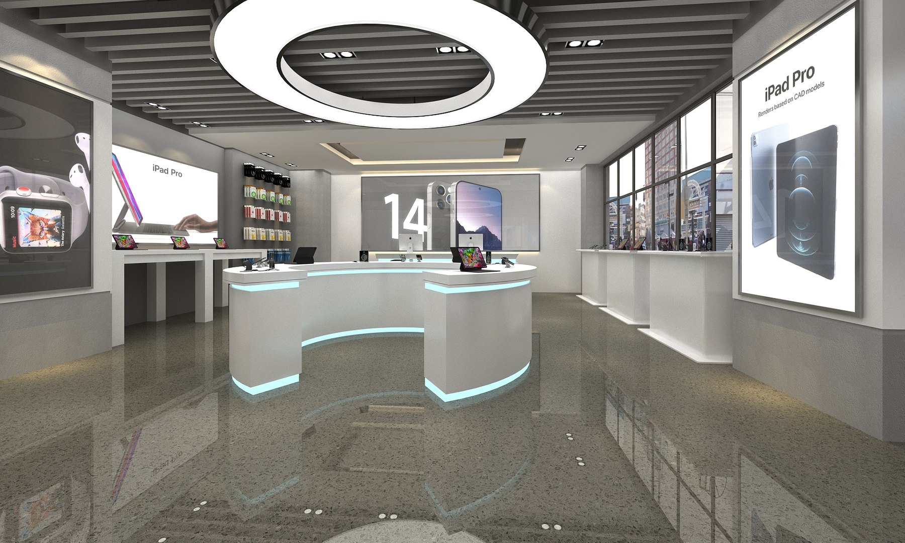 3D Apple Store Interior Collection 01 - TurboSquid 2083547