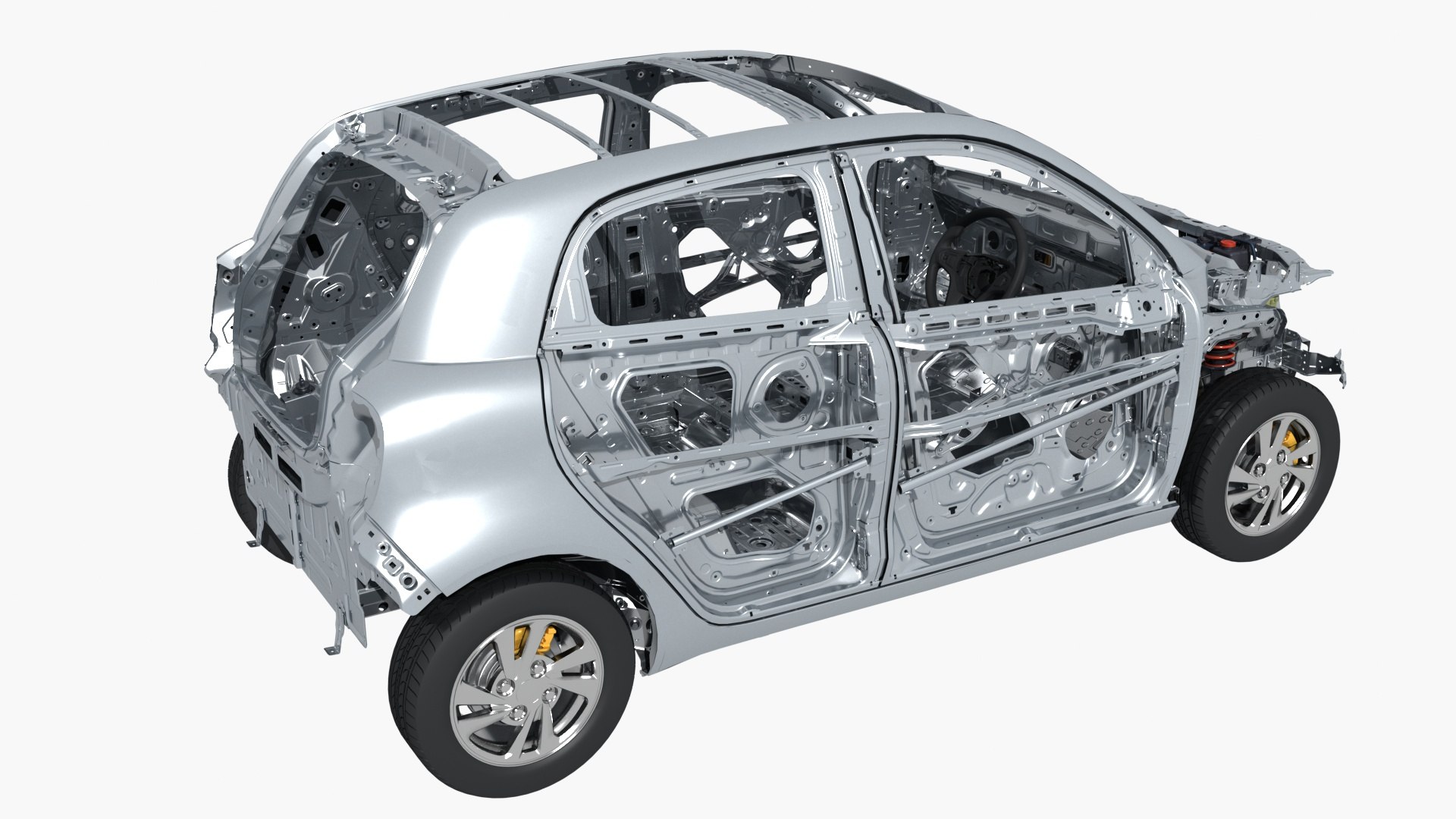 Small Electric Car Chassis Frame Model - TurboSquid 2356362