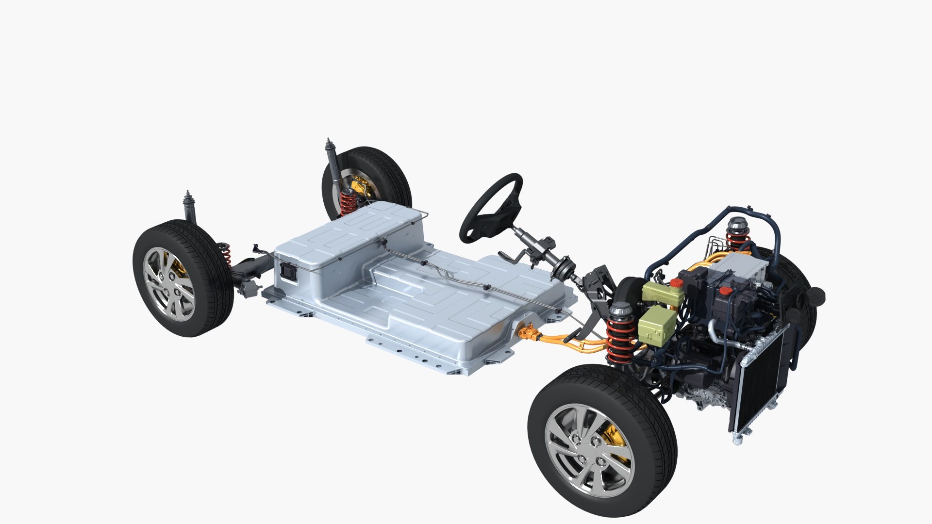 Small Electric Car Chassis Frame Model - TurboSquid 2356362