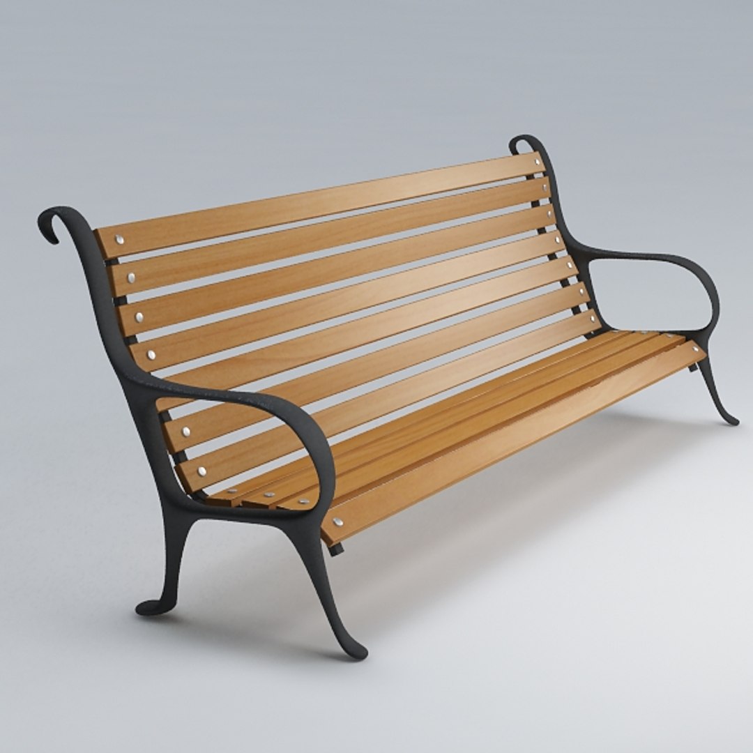 Street Bench 3d Model
