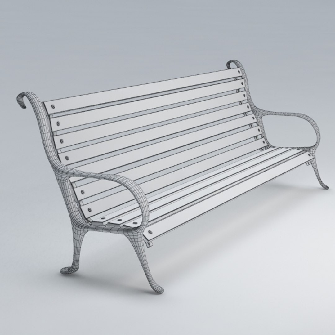 Street Bench 3d Model