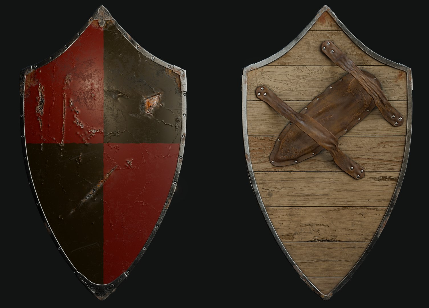 Shield-Medieval Shield 3D Model - TurboSquid 2338873