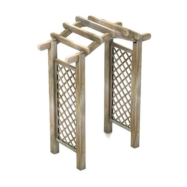 wooden trellis 3d model