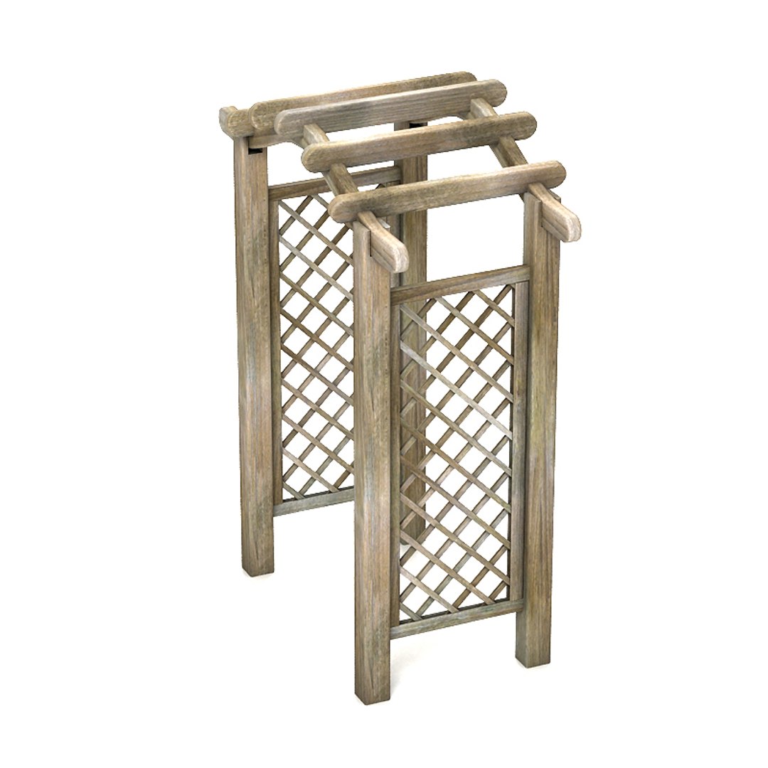wooden trellis 3d model