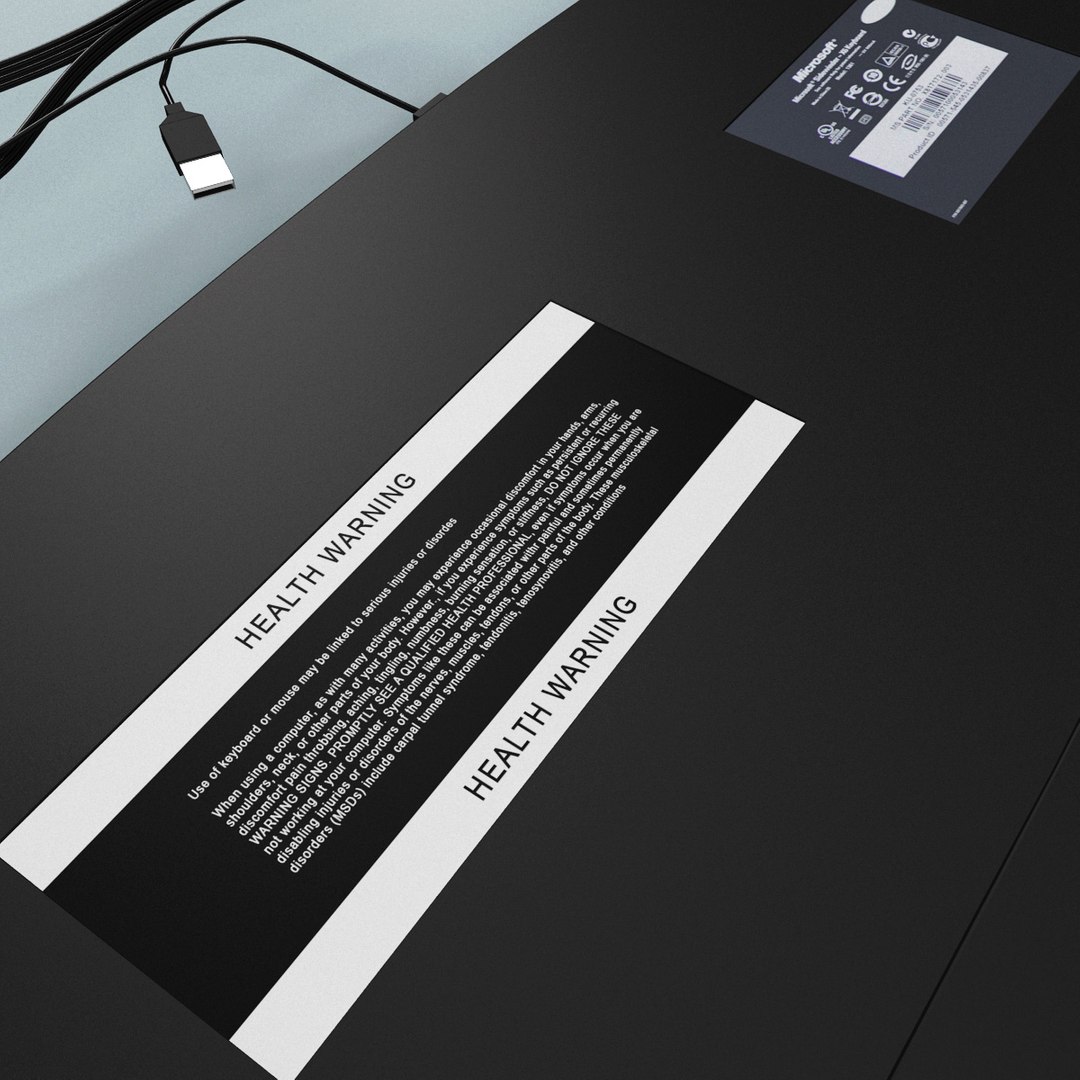 Microsoft Reclusa Keyboard 3d Model