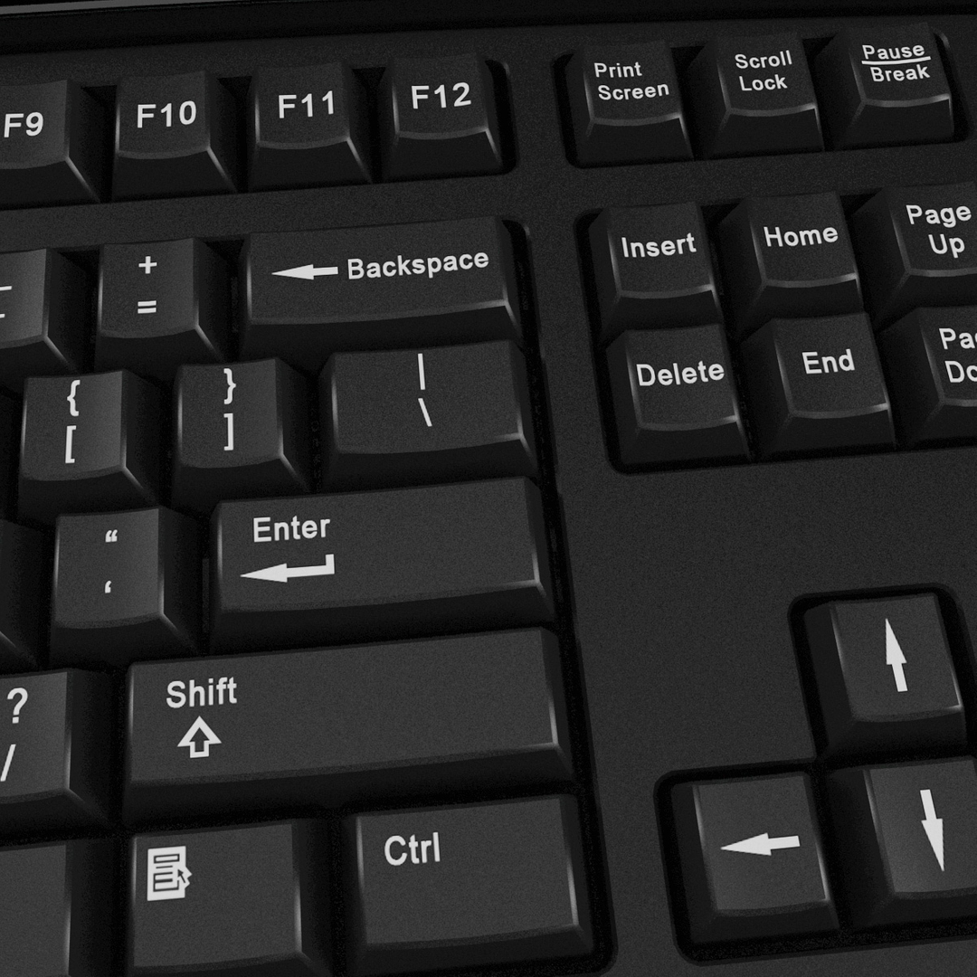 microsoft reclusa keyboard 3d model