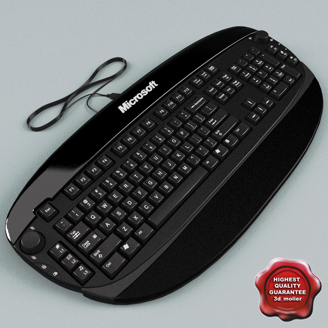 Microsoft Reclusa Keyboard 3d Model