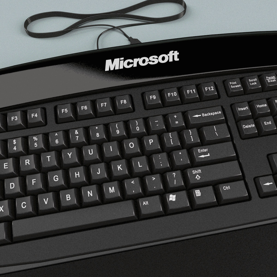 microsoft reclusa keyboard 3d model
