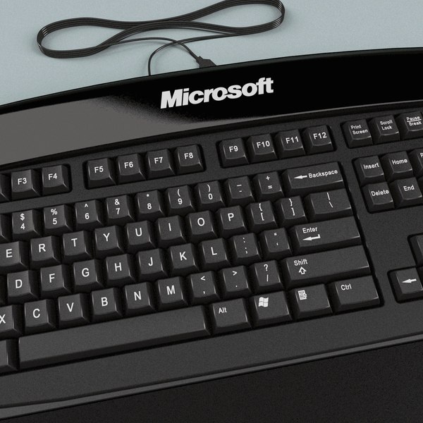 microsoft reclusa keyboard 3d model
