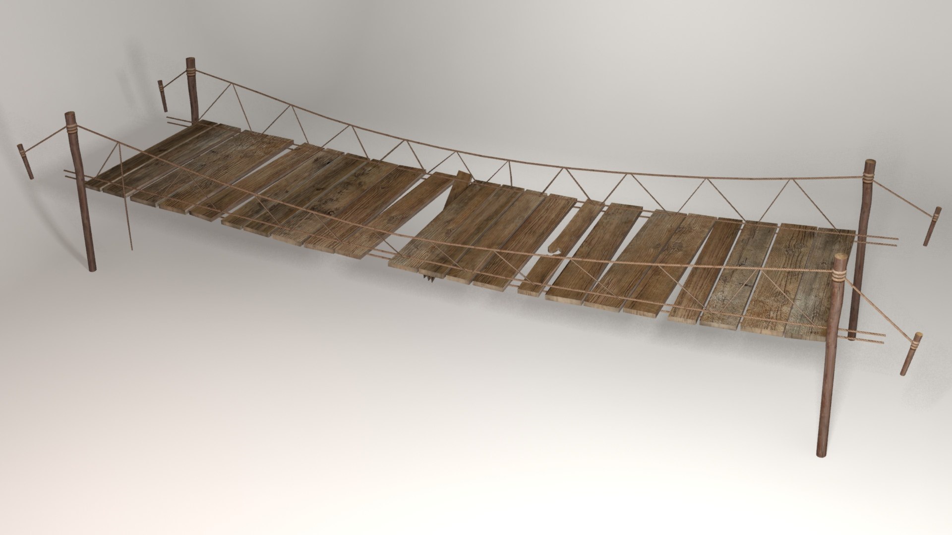 Wooden Bridge 3D Model - TurboSquid 1718000