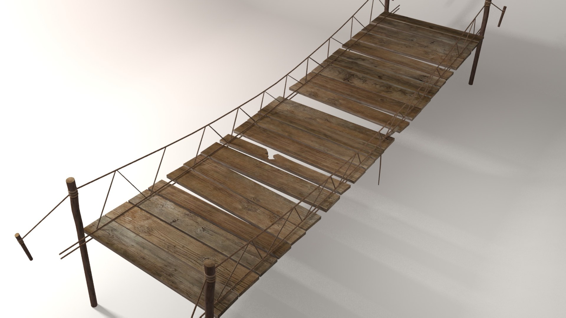 Wooden Bridge 3D Model - TurboSquid 1718000