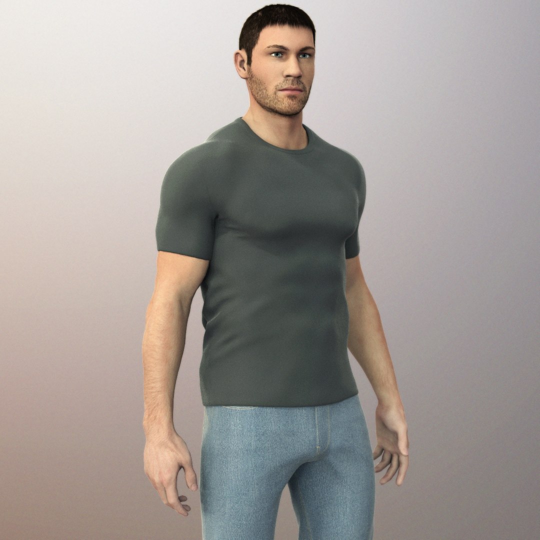 3d Man Paul Rigged Male