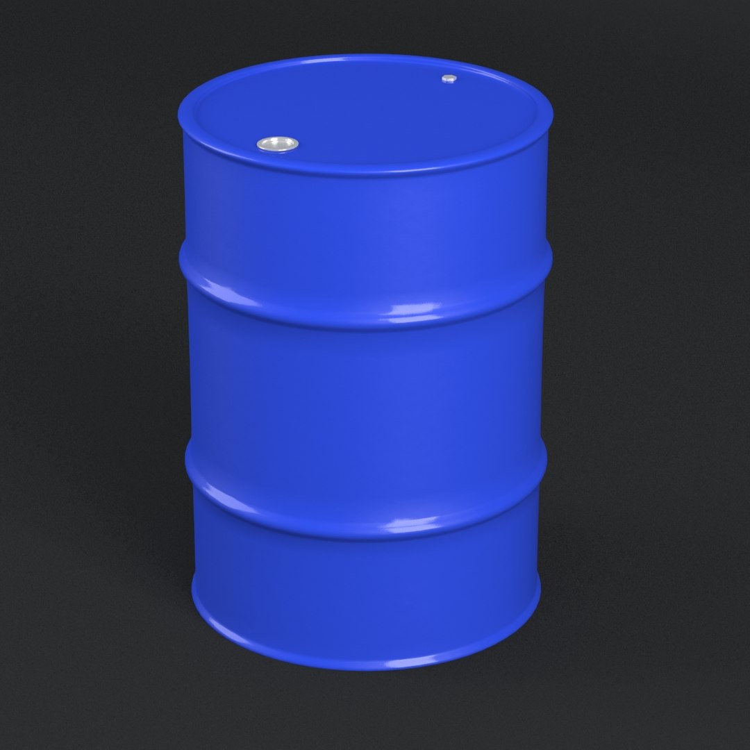 3D Model Blue Oil Barrel - TurboSquid 1187494