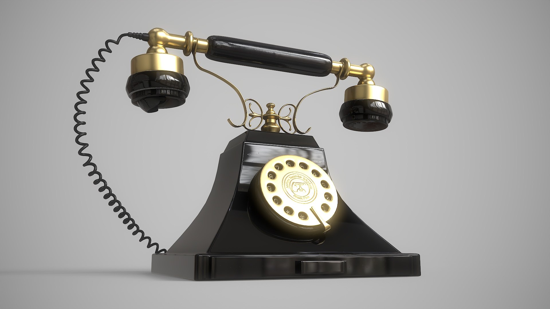 3D Antique Telephone - Royal Victoria 1938 Rotary Telephone 3D Model ...