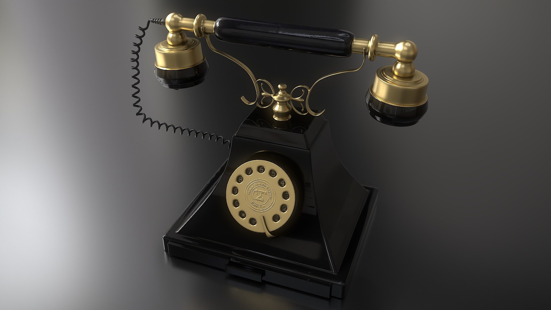 3D Antique Telephone - Royal Victoria 1938 Rotary Telephone 3D model ...