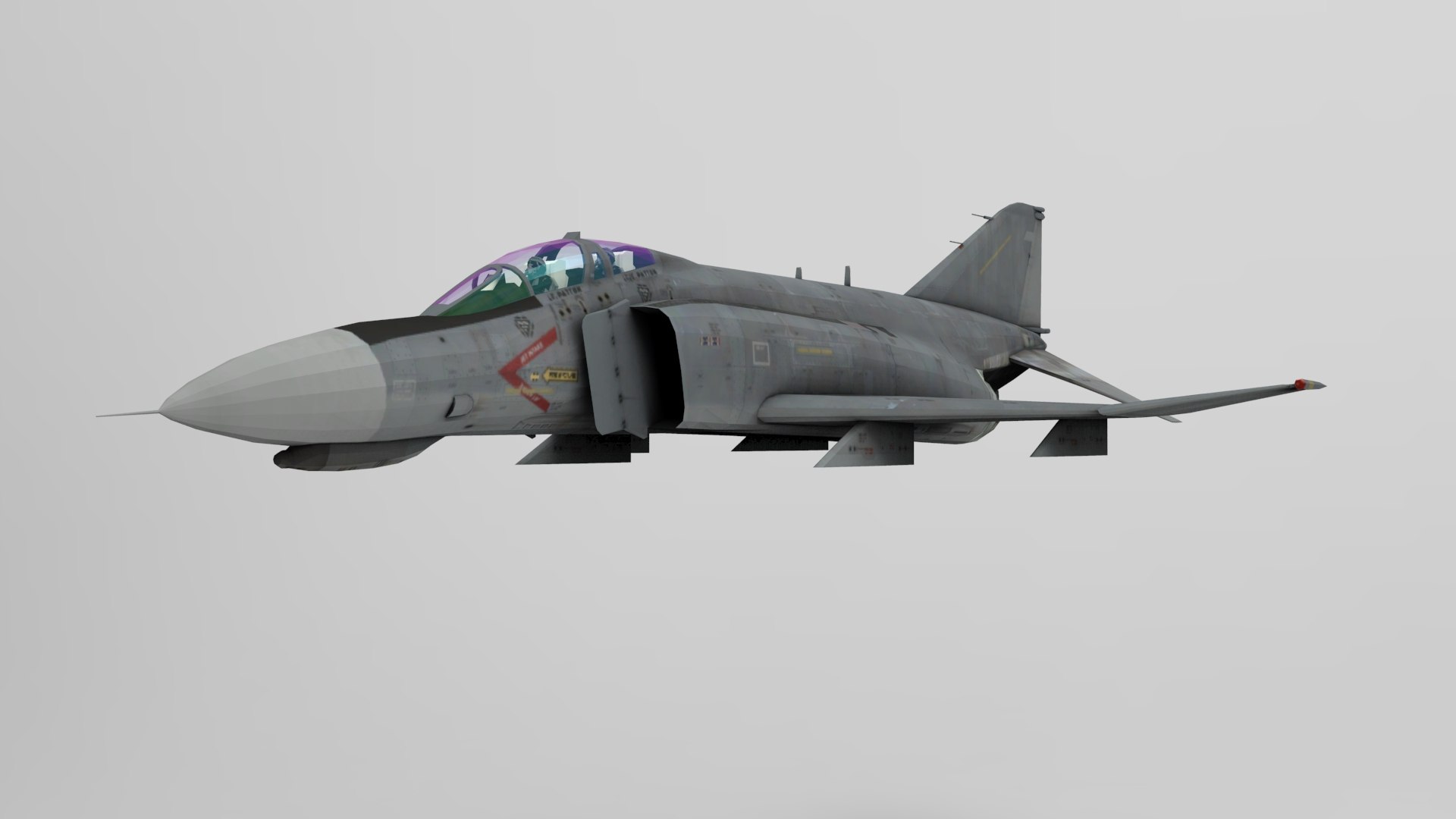 3D Model F-4E Phantom II Cockpit - TurboSquid 1923405